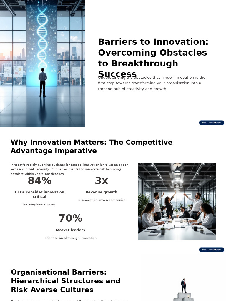Barriers To Innovation Overcoming Obstacles To Breakthrough Success ...