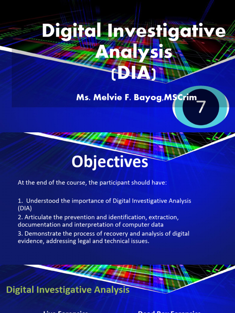 Lesson 7 Digital Investigative Analysis - 080122 - 112835 | PDF ...