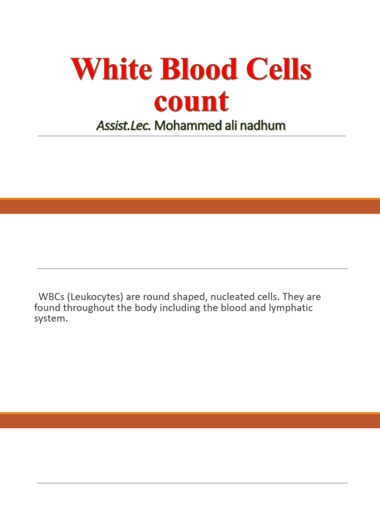 White Blood Cells Count 5 | PDF | White Blood Cell | Immunology