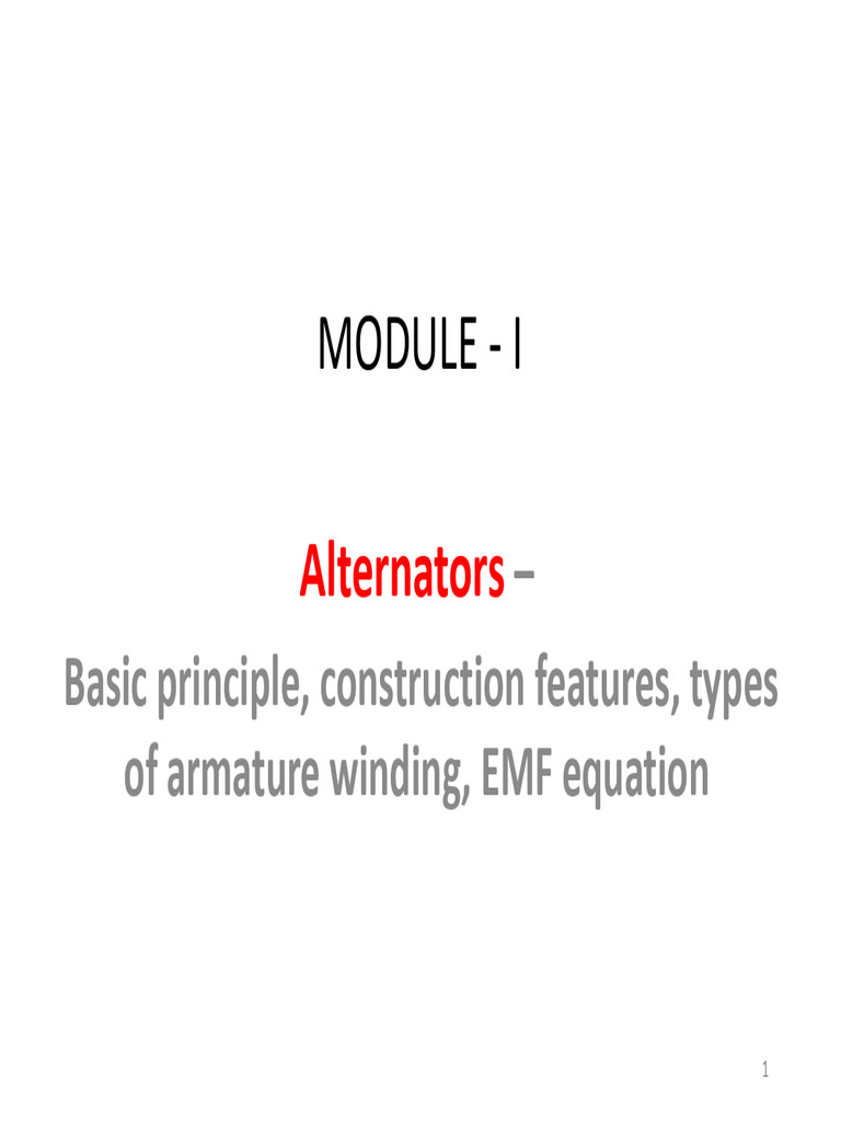 Module 1-1 | PDF | Electric Generator | Electrical Components