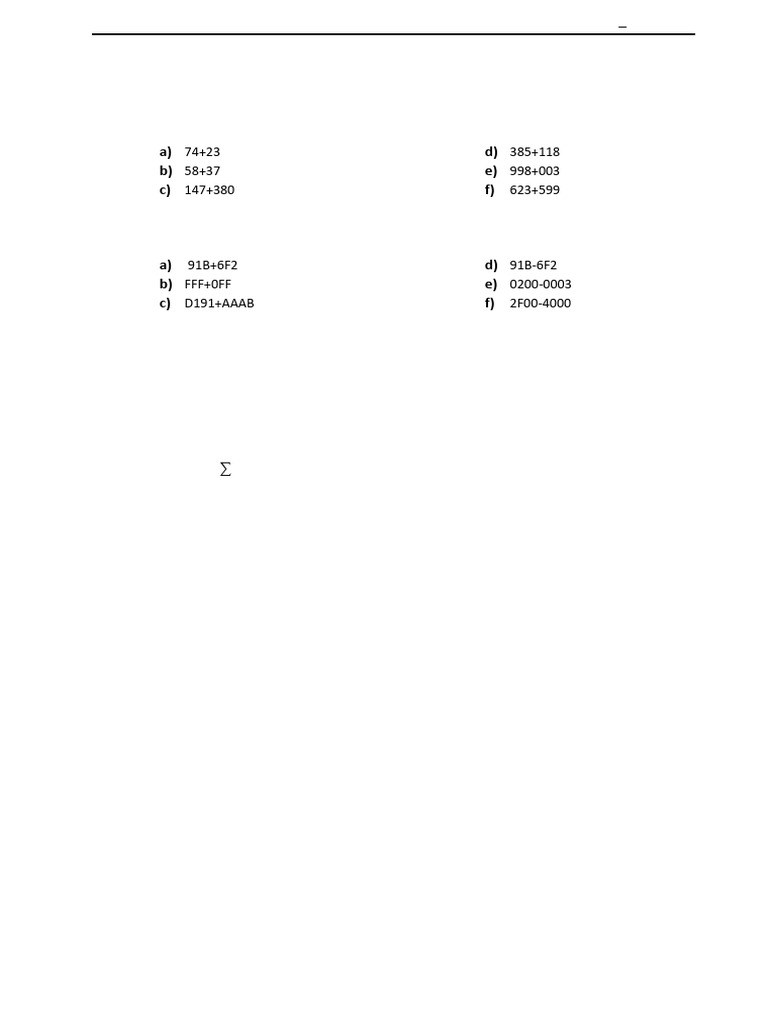 BCD and Hex Arithmetic Homework Guide | PDF