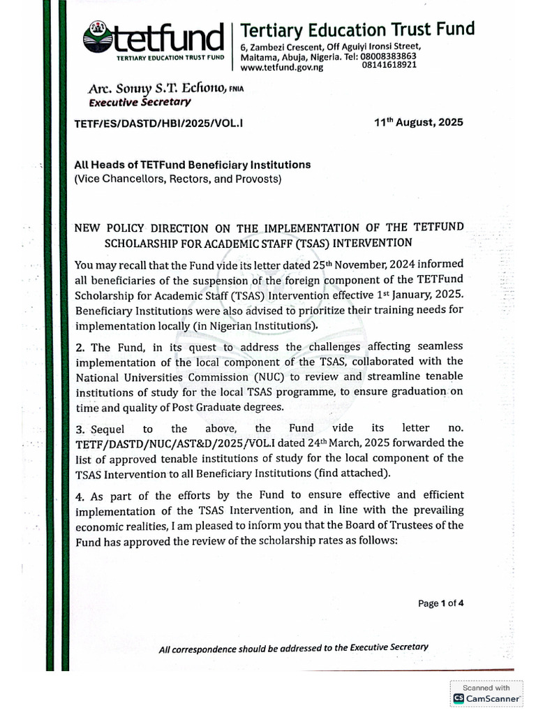 Tetfund Policy | PDF