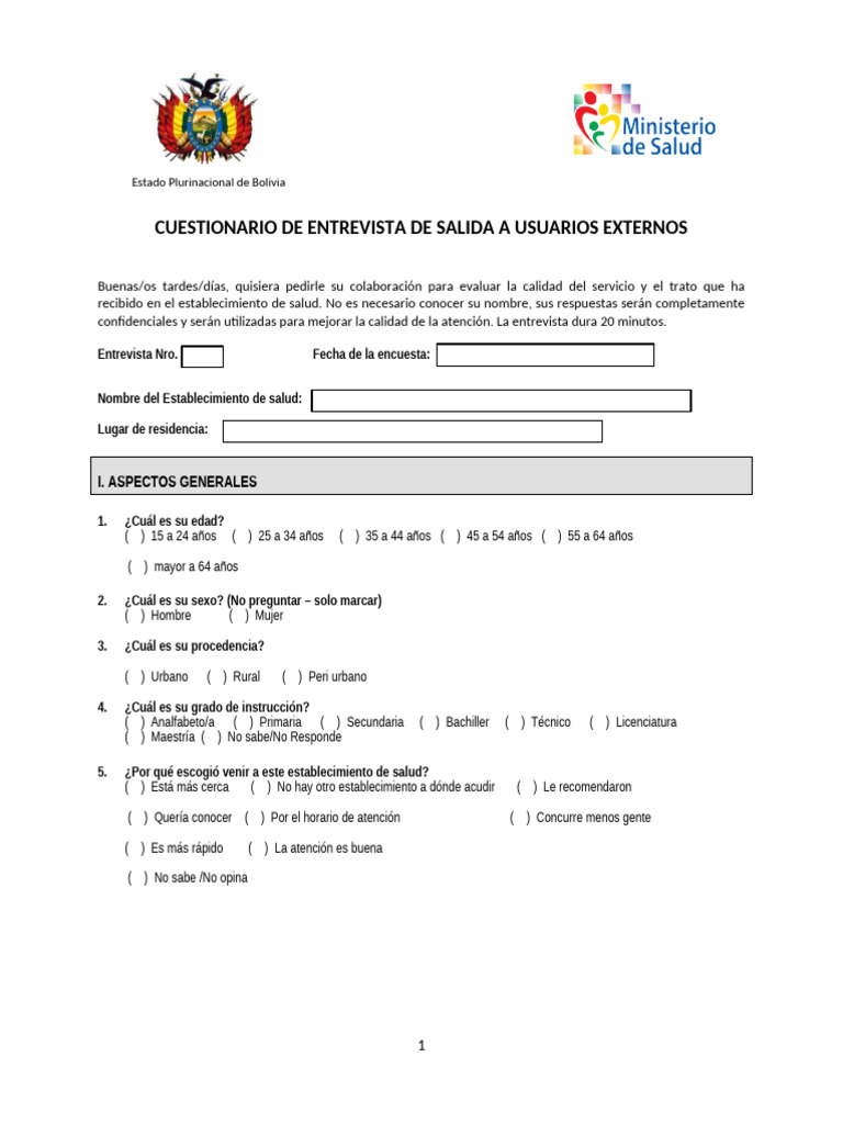 Encuesta Usuarios Externos 2019 Nuevo | PDF | Metodología de encuesta ...