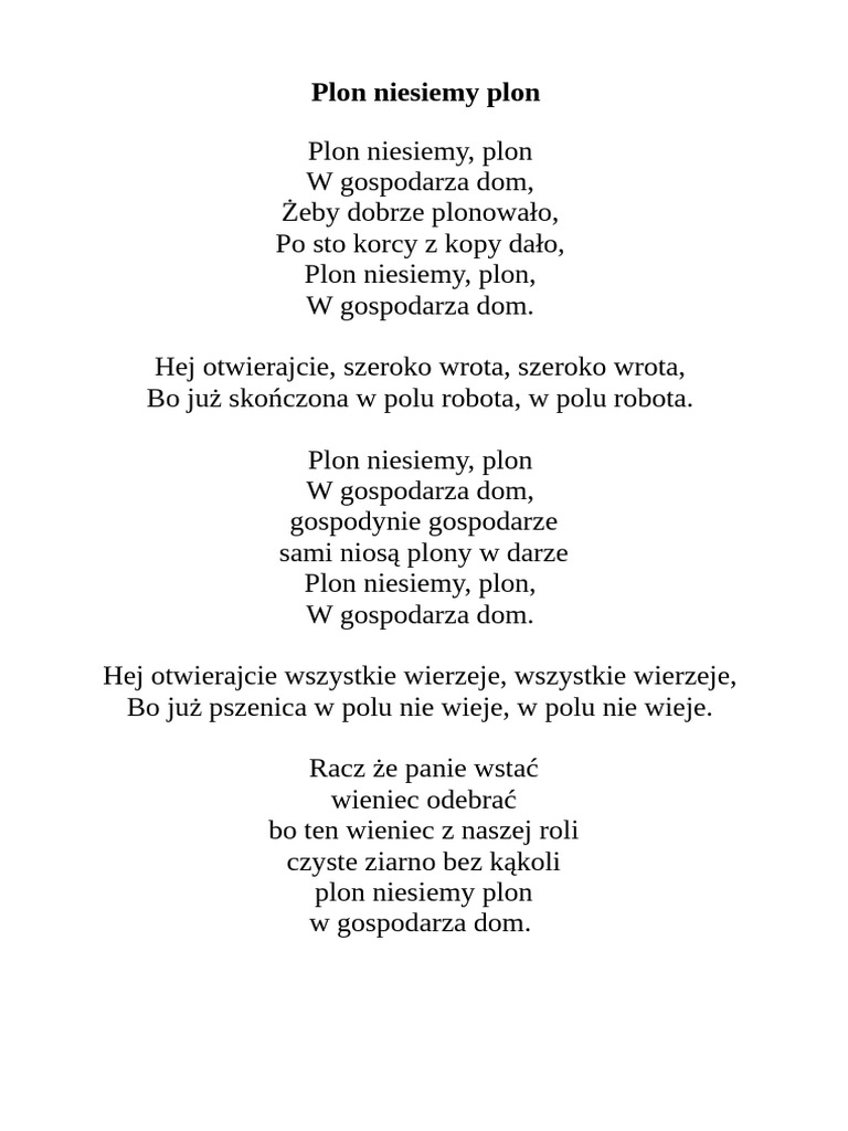 Plon Niesiemy Plon | PDF