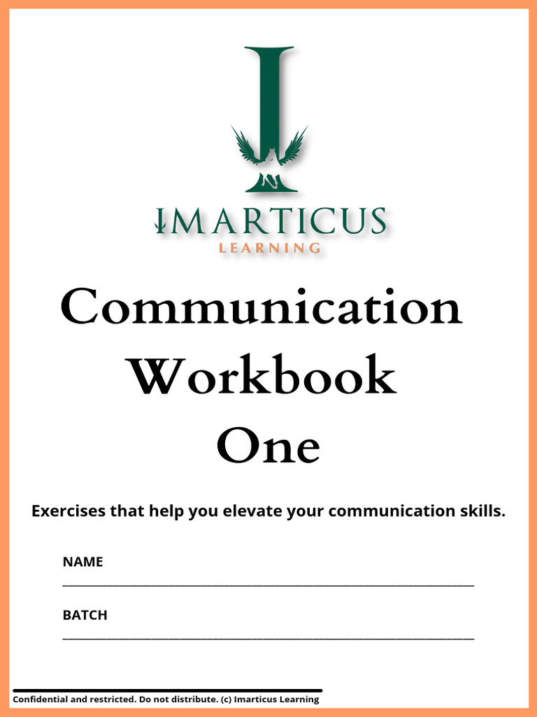 Communication Skills Workbook Exercises | PDF | Derivative (Finance ...