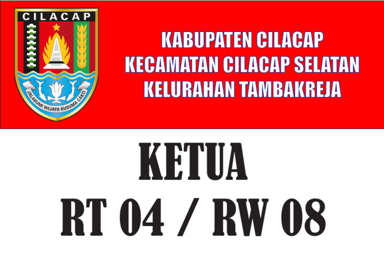 Plang Ketua RT A3 | PDF