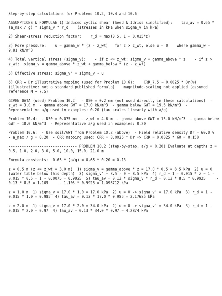 Step by Step Calculations | PDF | Solid Mechanics | Mechanical Engineering
