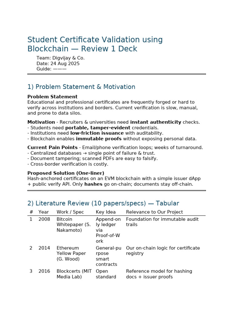 Blockchain-Based Student Certificate Validation | PDF | Computing ...