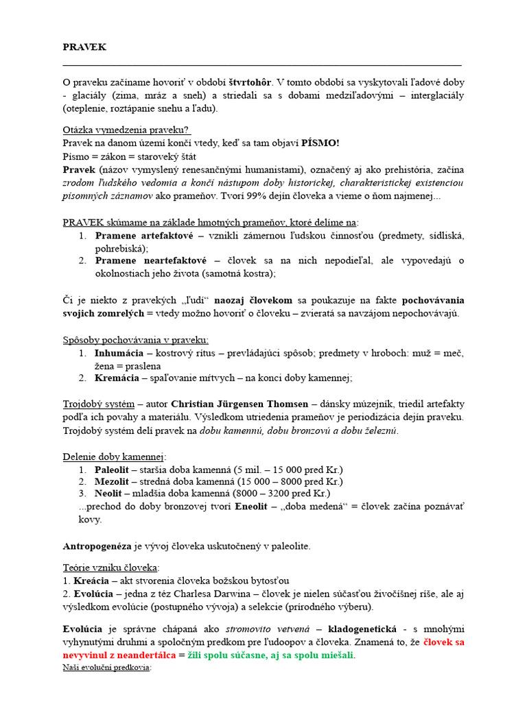 1.2 Pravek | PDF