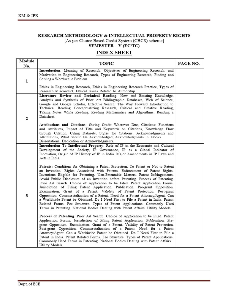 Research Methodology & IPR Overview | PDF | Patent | Copyright
