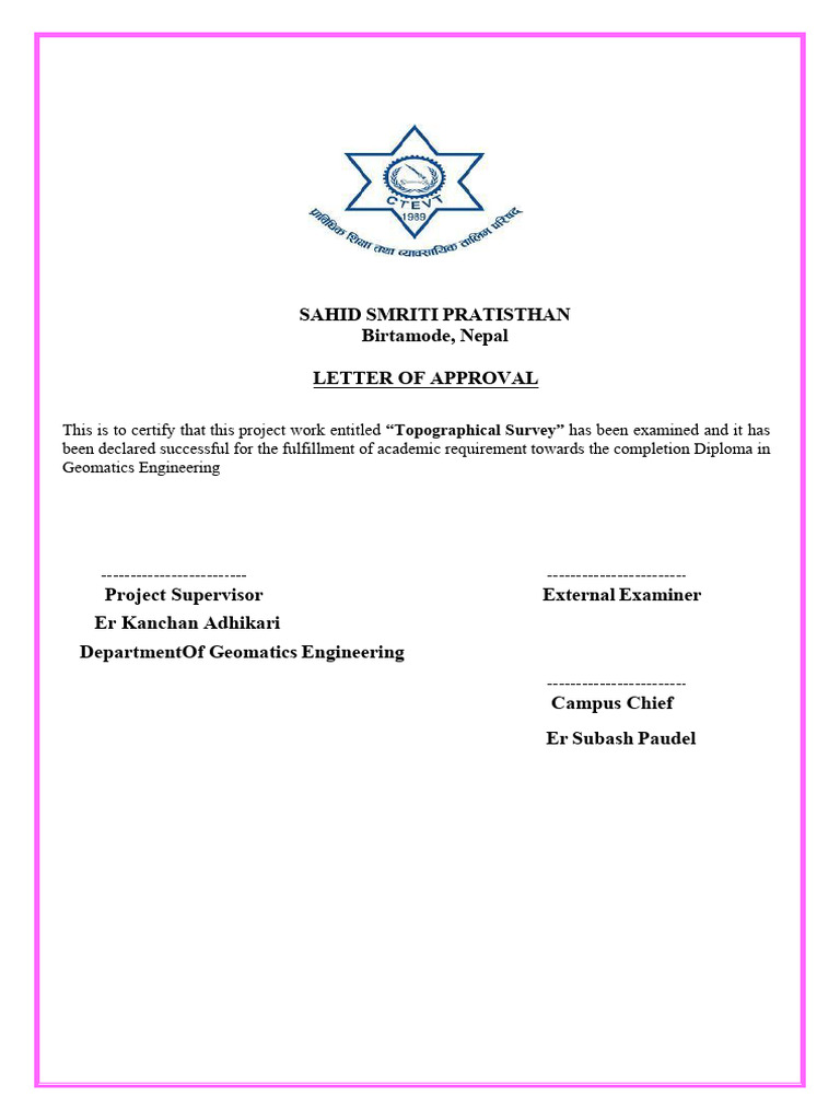 Topographical Survey Project Report | PDF | Surveying | Topography