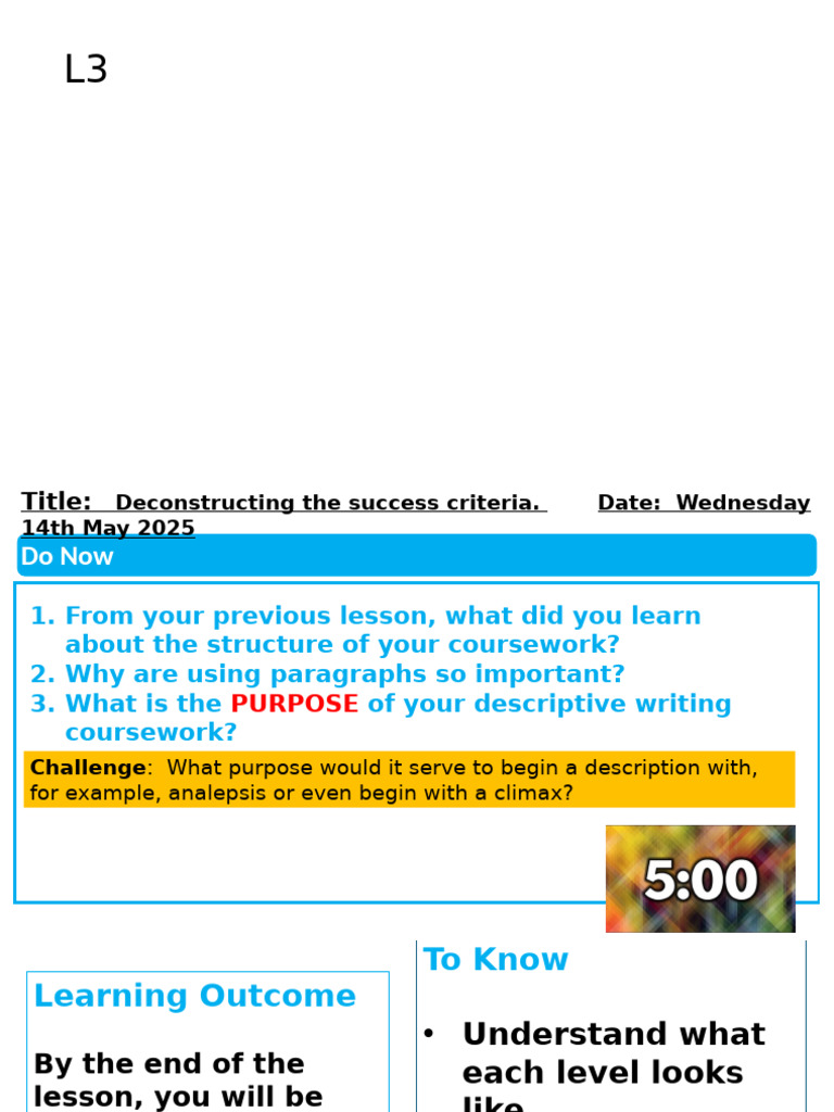 Mastering Level 5 Descriptive Writing | PDF | Sky | Nature