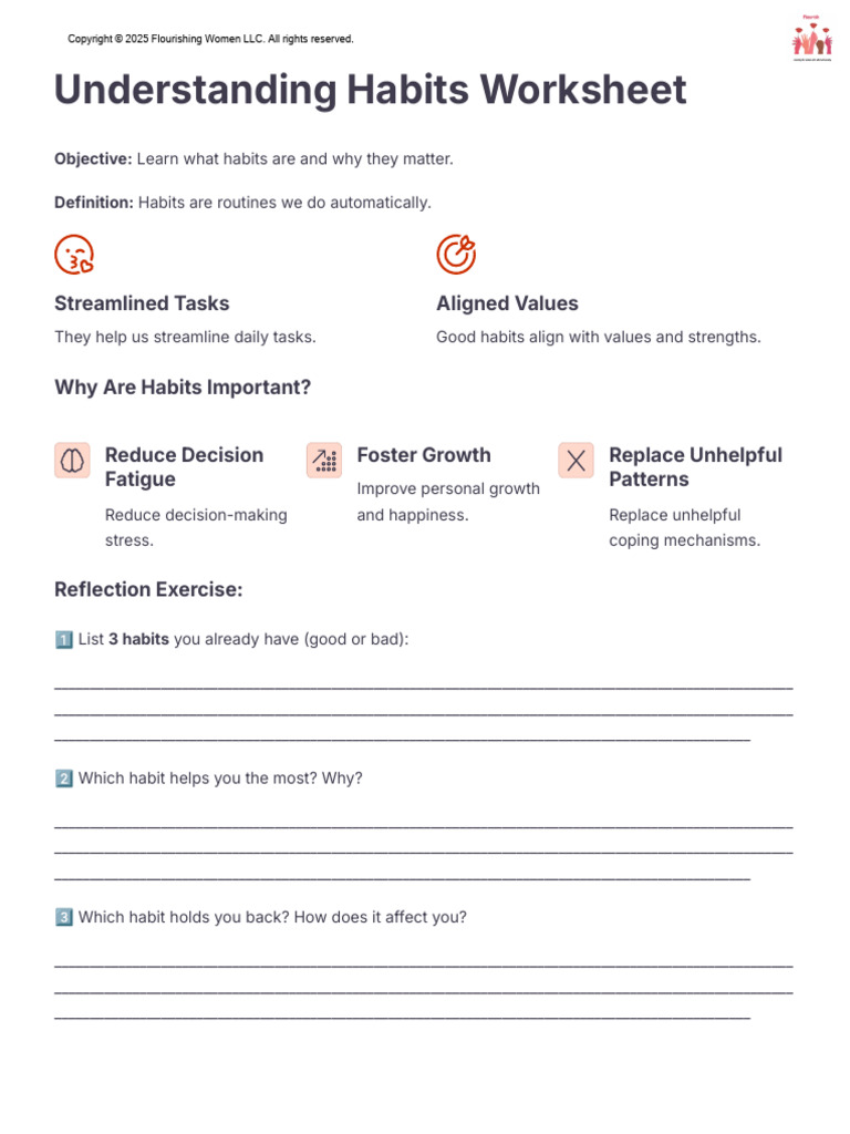 Habit Formation Worksheet Guide | PDF | Habits | Motivational