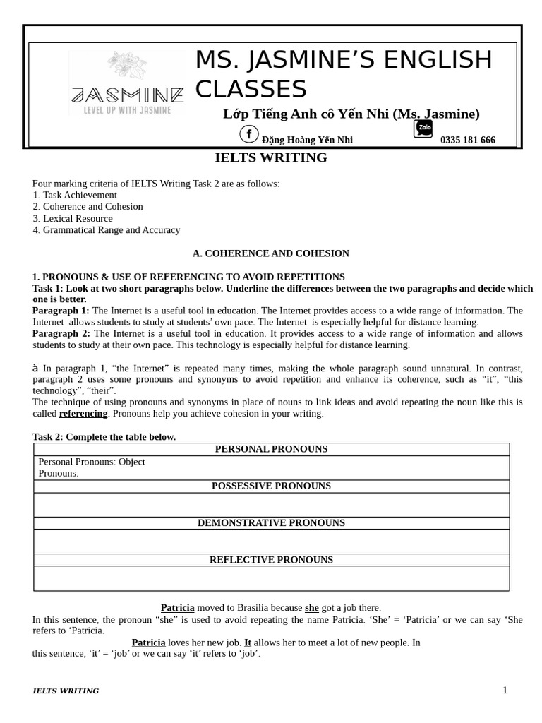 Task2 Writing | PDF | Ellipsis | Pronoun