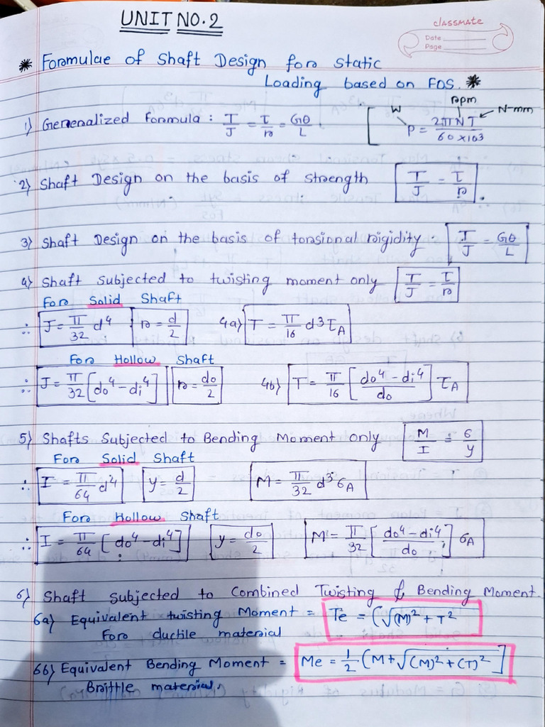 Shaft Design Formulas and Guidelines | PDF | Classical Mechanics ...