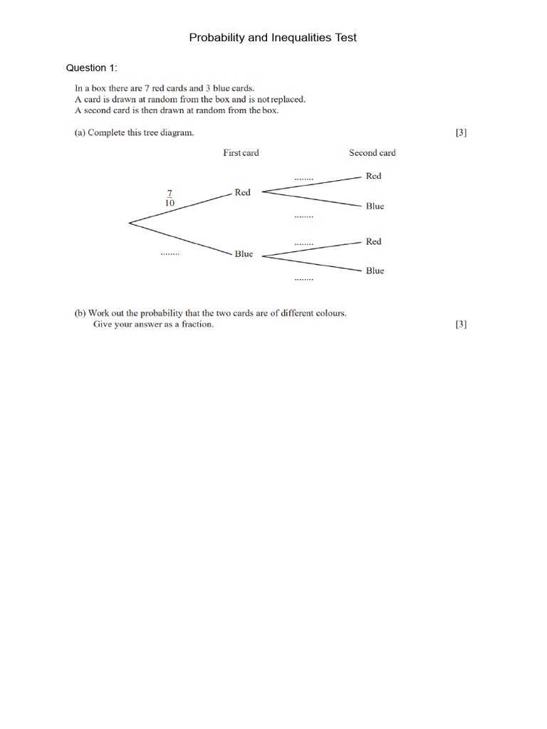 Probability and Inequalities Exam Questions | PDF