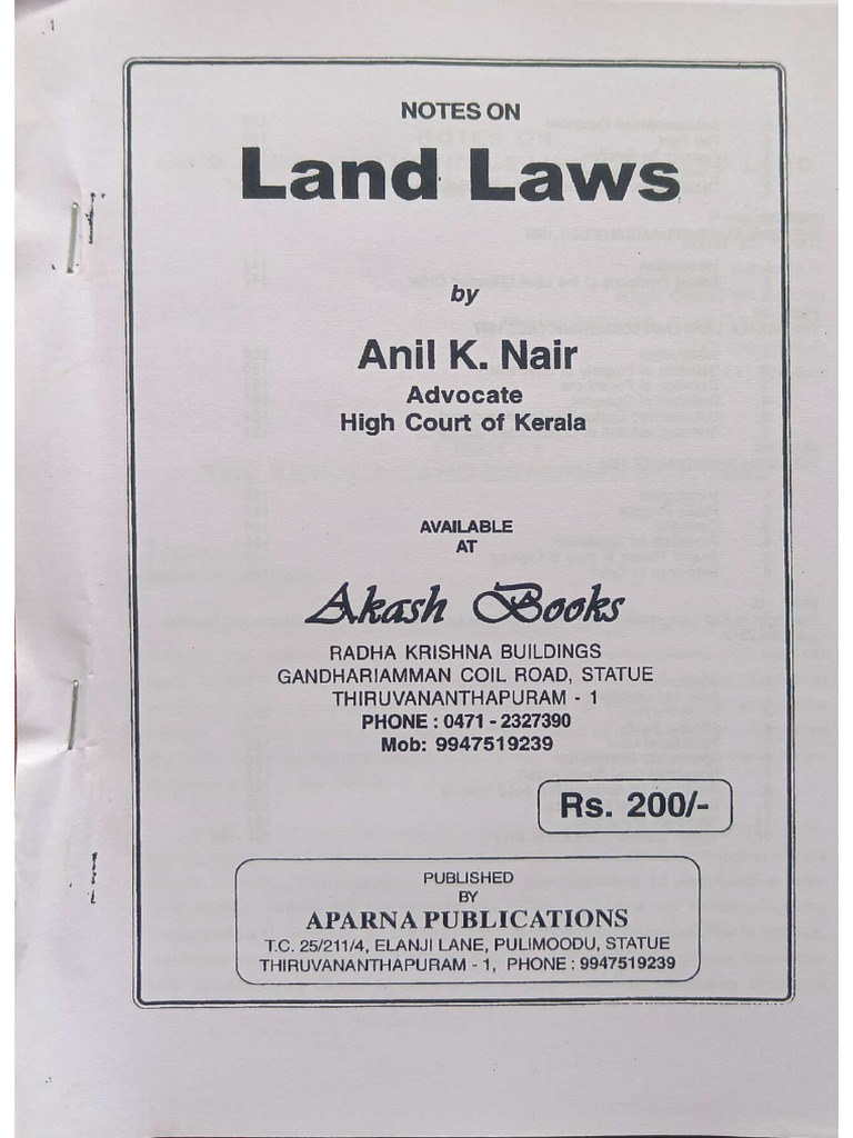 Land Laws | PDF
