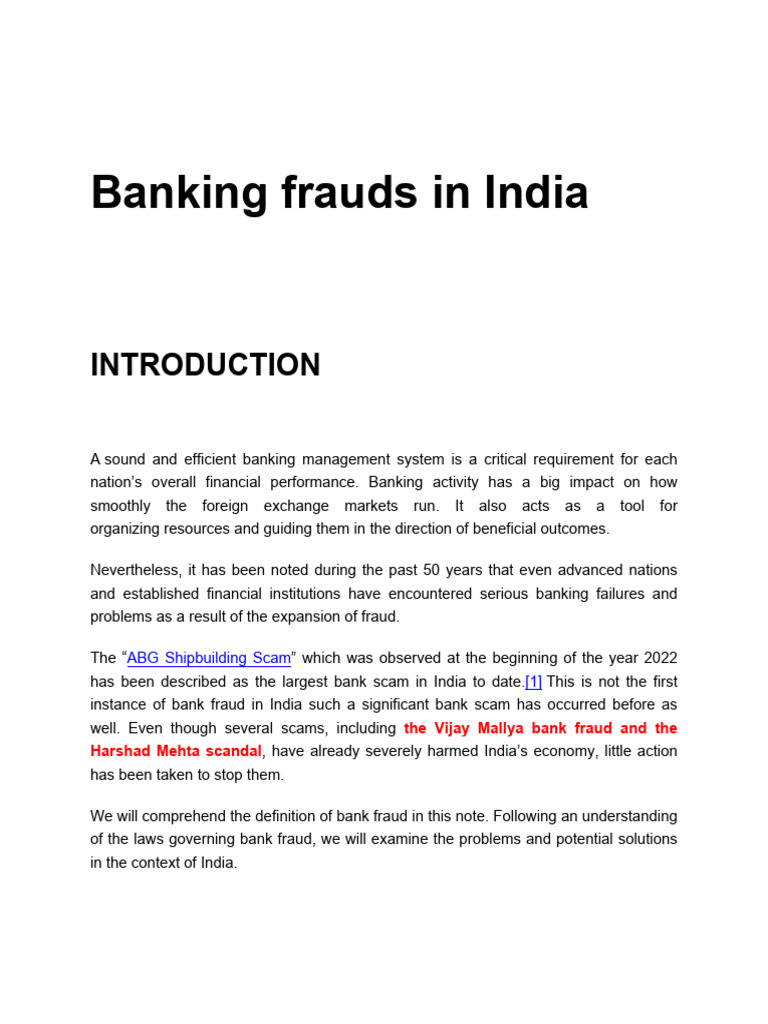 Banking Frauds in India | PDF | Fraud | Phishing
