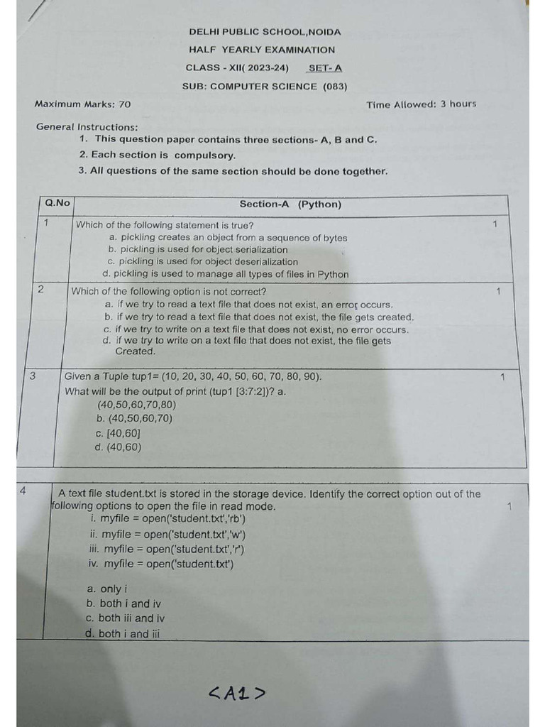 Half Yearly (2023-24) | PDF