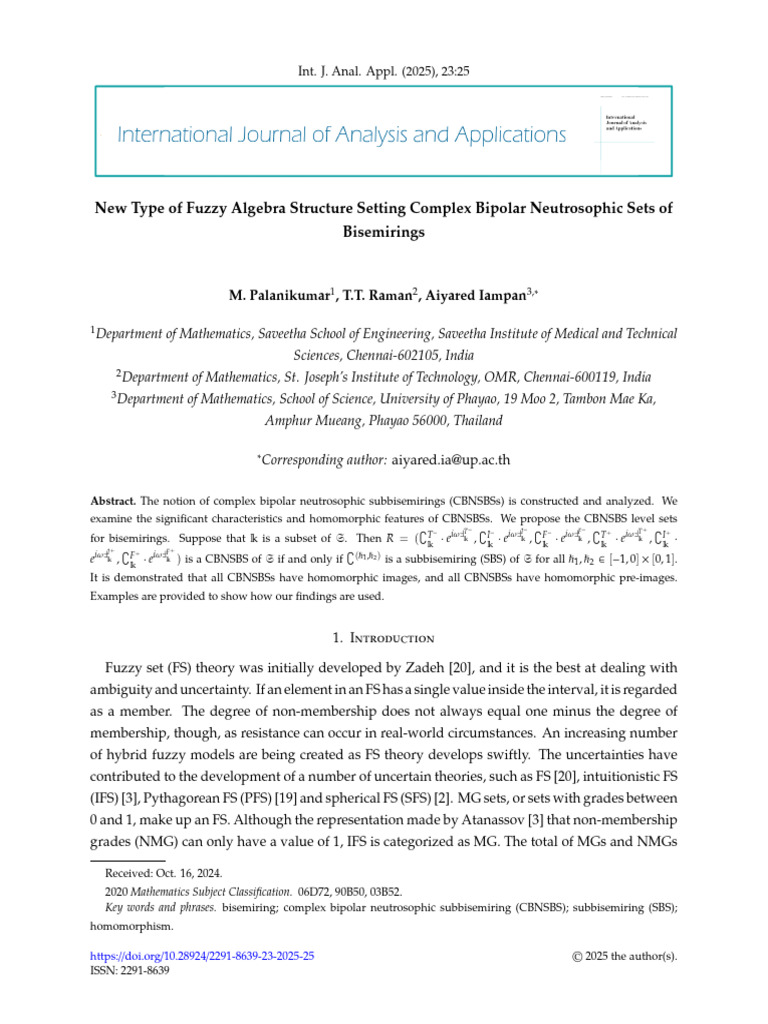 New Type of Fuzzy Algebra Structure Setting Complex Bipolar ...