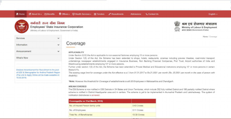 ESI Coverage | PDF