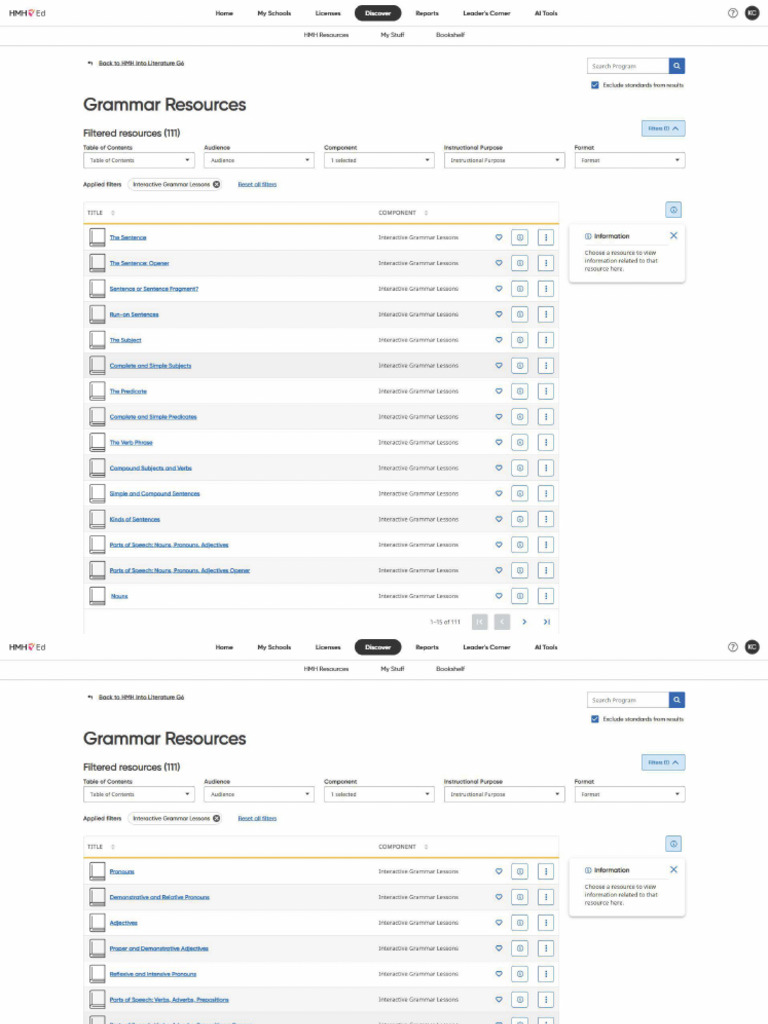 g6 Interactive Grammar Lessons Grammar | PDF | Verb | Semantic Units