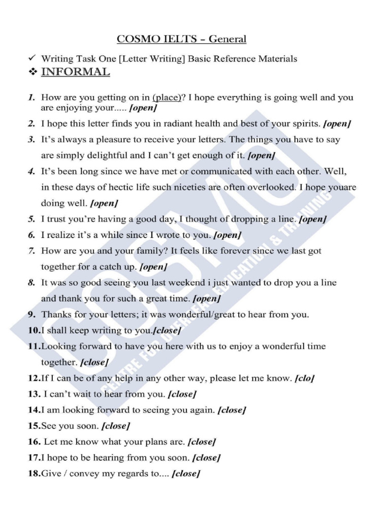 Writing General Task 1 Notes | PDF