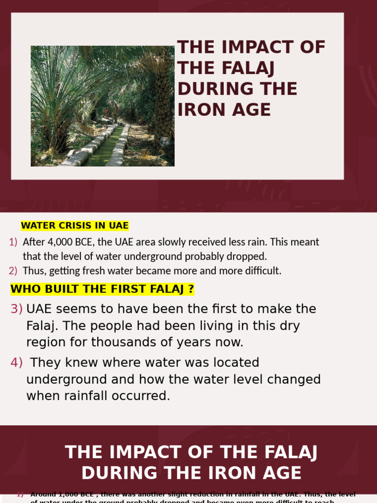 The Impact of The Falaj During The Iron Age | PDF | United Arab ...
