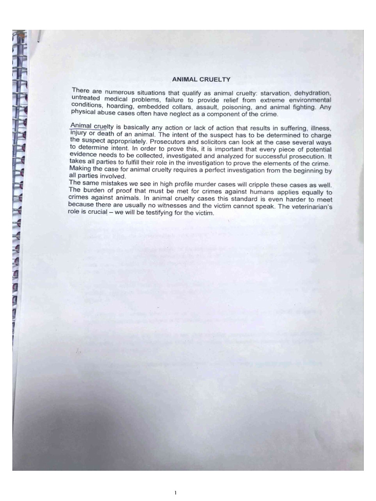 Animal Cruelty, Mischief, Phooka | PDF