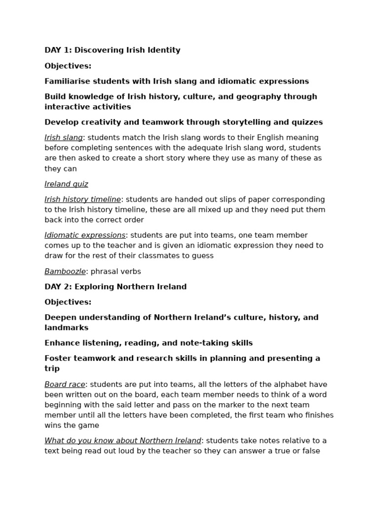 Irish Culture and Identity Exploration | PDF | Linguistics | Human ...
