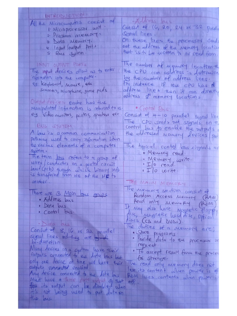 Microprocessors Notes For Electrical | PDF