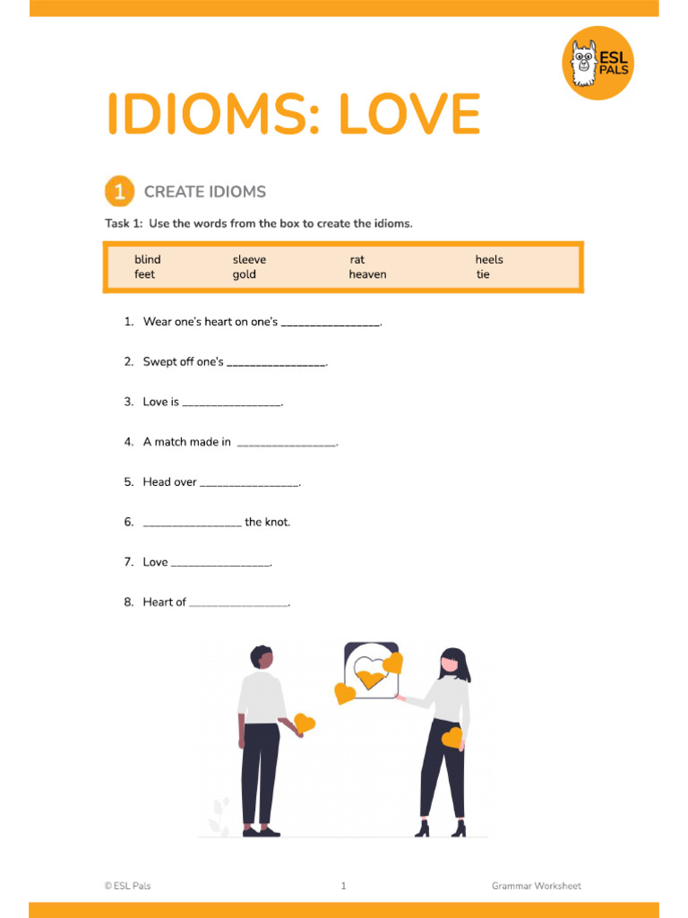 Upper Intermediate Love Idioms | PDF