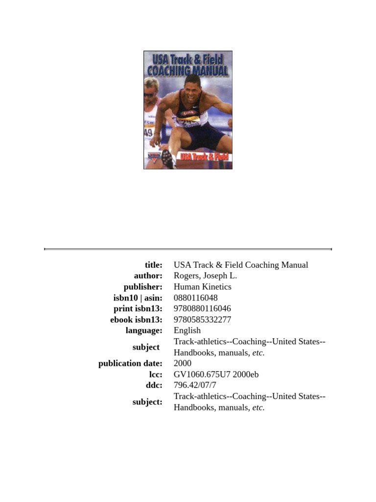 USA Track & Field Coaching Manual (PDFDrive) | PDF | Track And Field ...