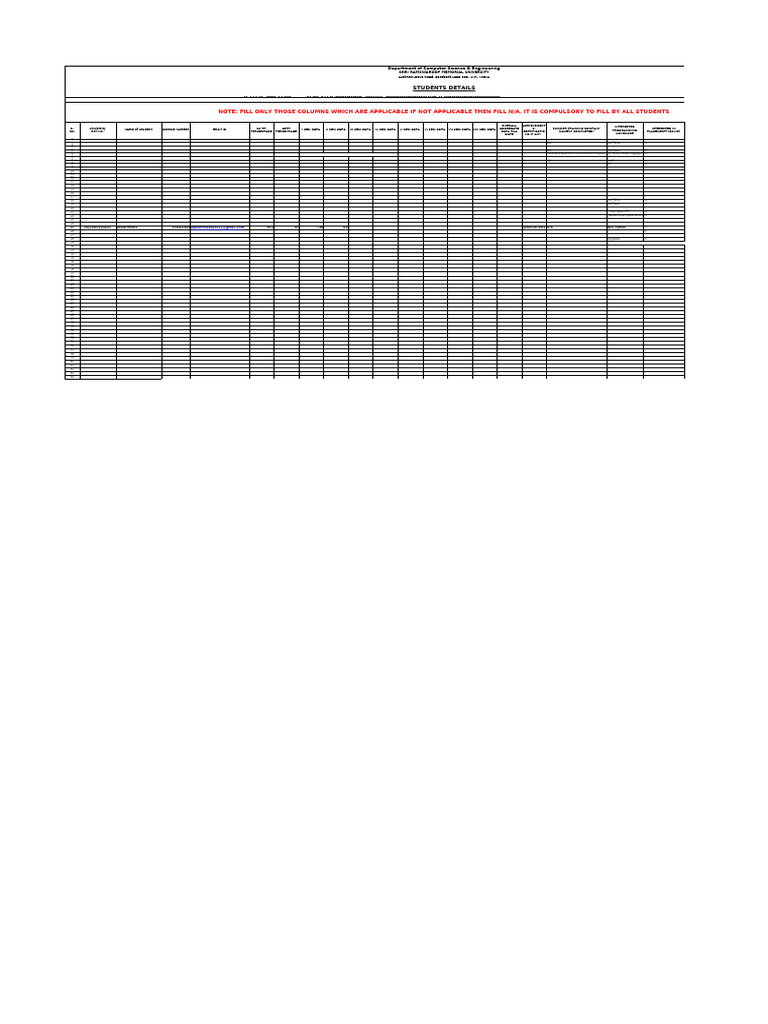 Student Details Submission Form | PDF | Computer Engineering ...