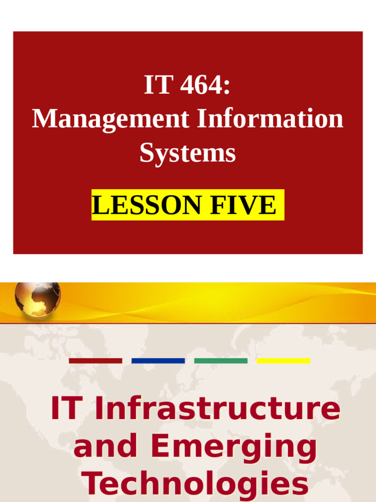 MIS 05 Lesson IT-Infrastructure and Emerging Technologies | PDF | Virtualization | Management ...