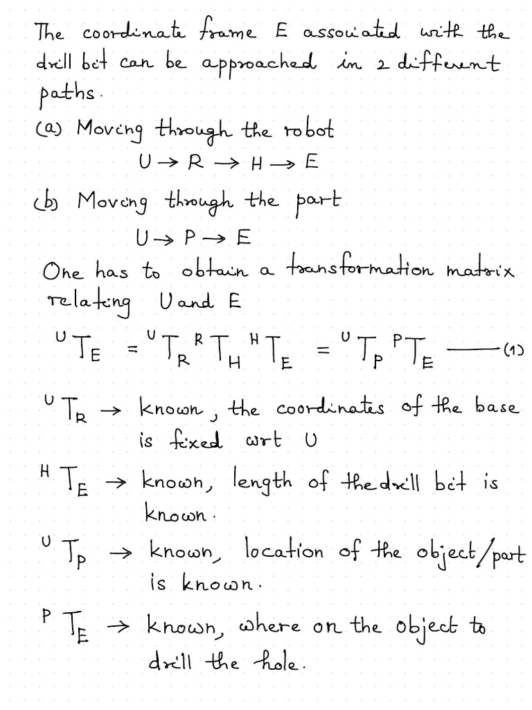Transformation Matrix for Robotics | PDF | Linear Algebra | Geometry