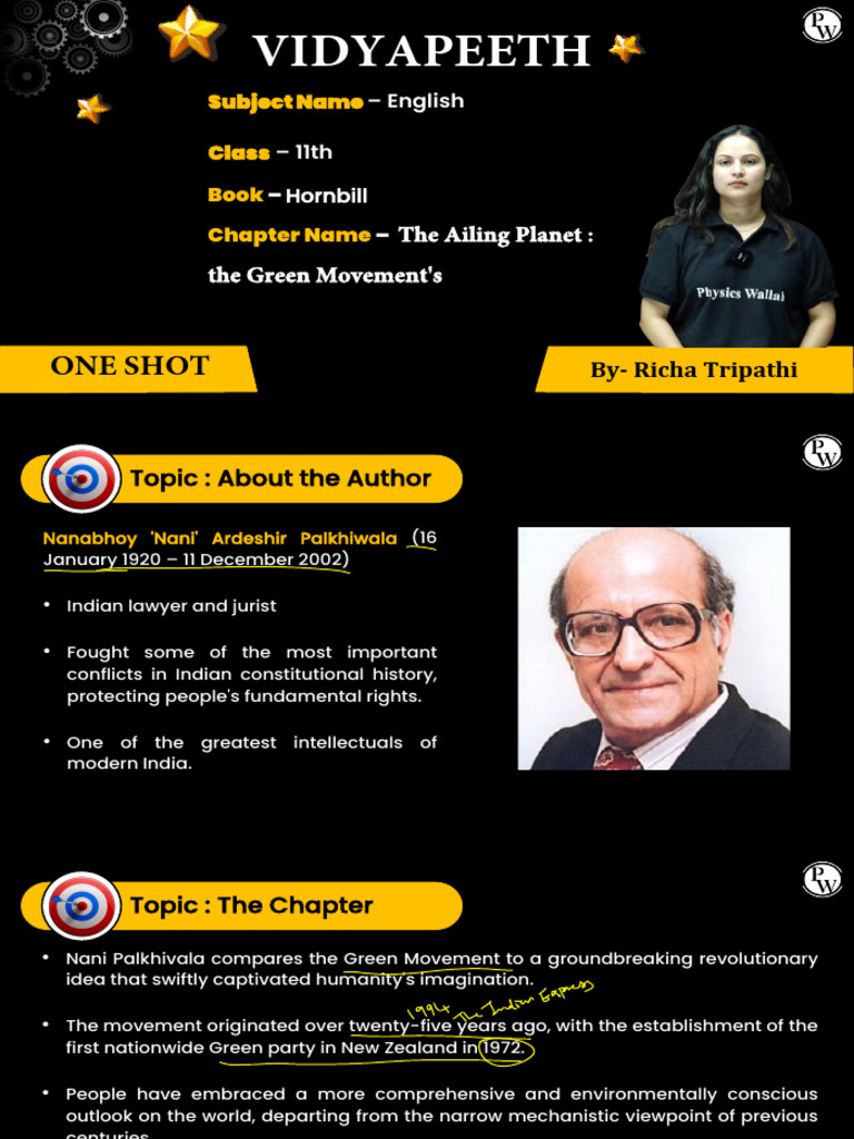 The Ailing Planet: The Green Movement's - One Shot Notes | PDF ...