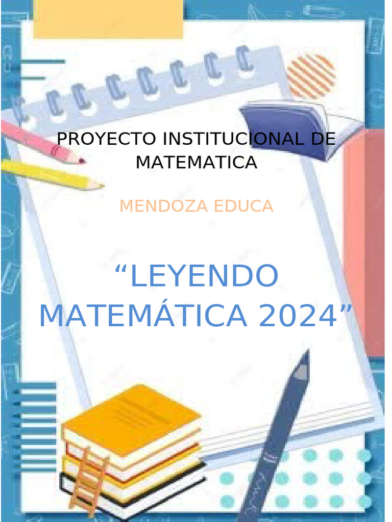 Proyecto "Leyendo Matemática 2024" | PDF | Cognición | Aprendizaje