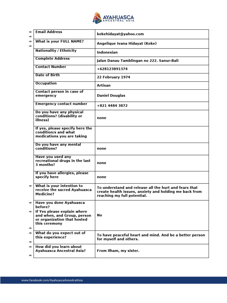 Aaa Survey Form Yourname | PDF