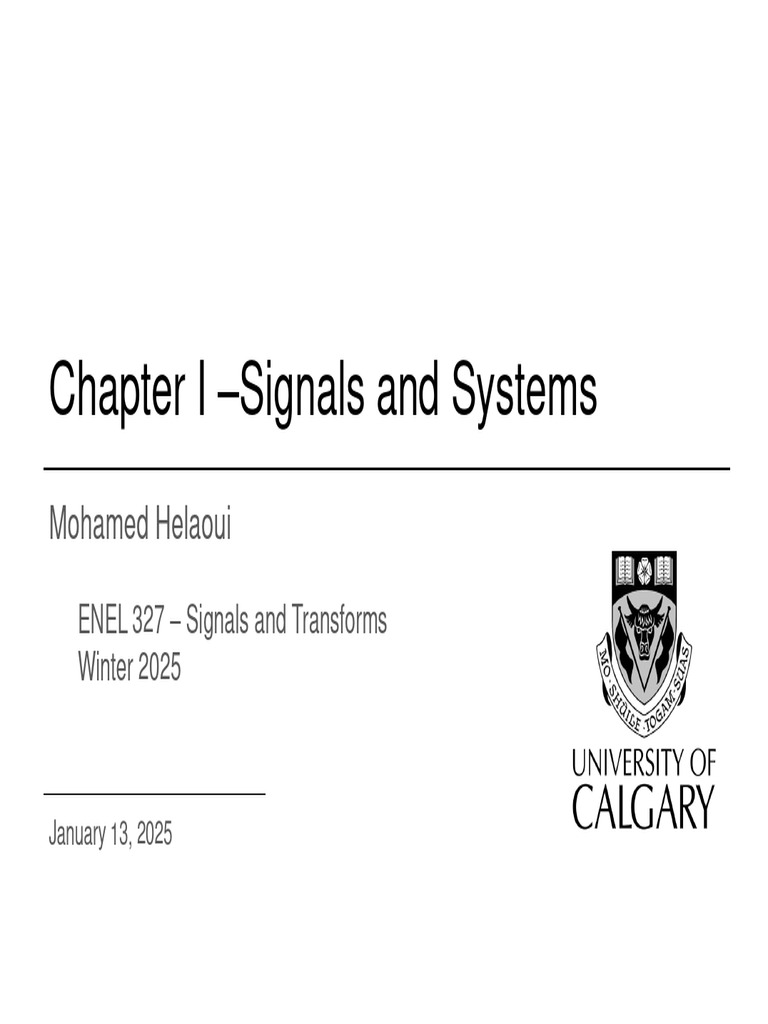 ENEL 327 WHOLE - Compressed | PDF | Convolution | Discrete Time And ...