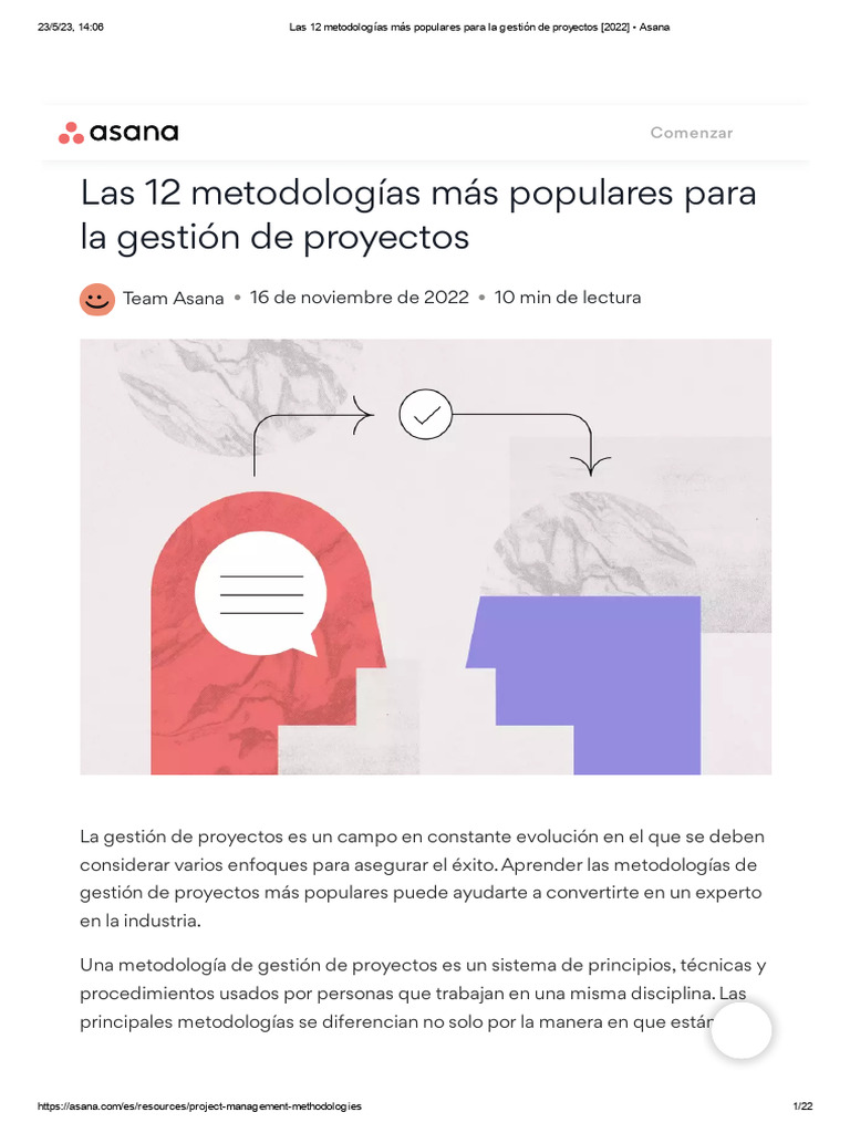 Las 12 Metodologías Más Populares para La Gestión de Proyectos (2022 ...