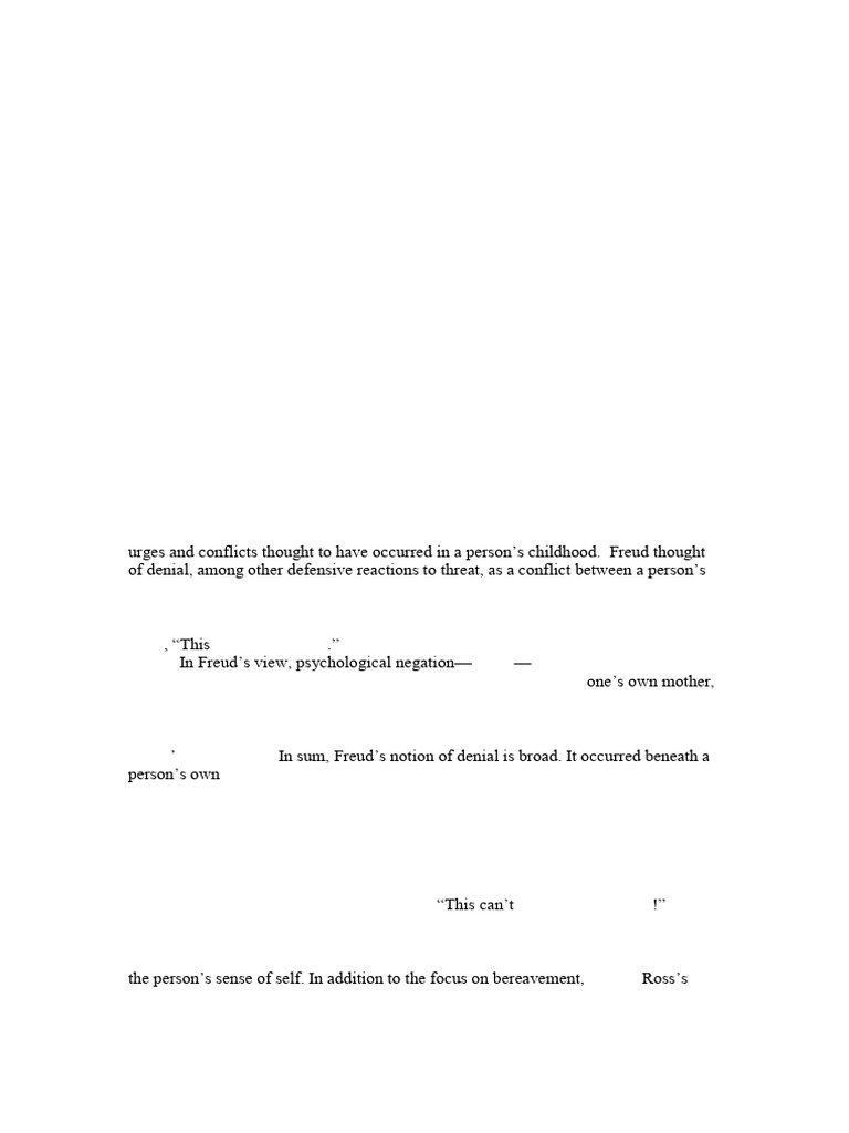 Understanding Psychological Denial | PDF | Emotions | Self Esteem