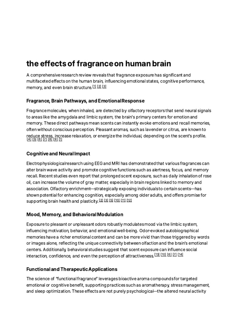 Fragrance Effect | PDF | Odor | Memory