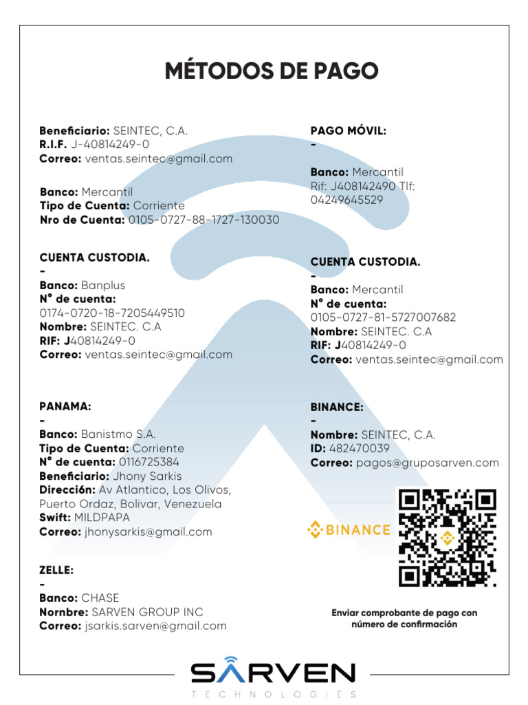 Datos de Pago Sarven Pzo Modificado | PDF