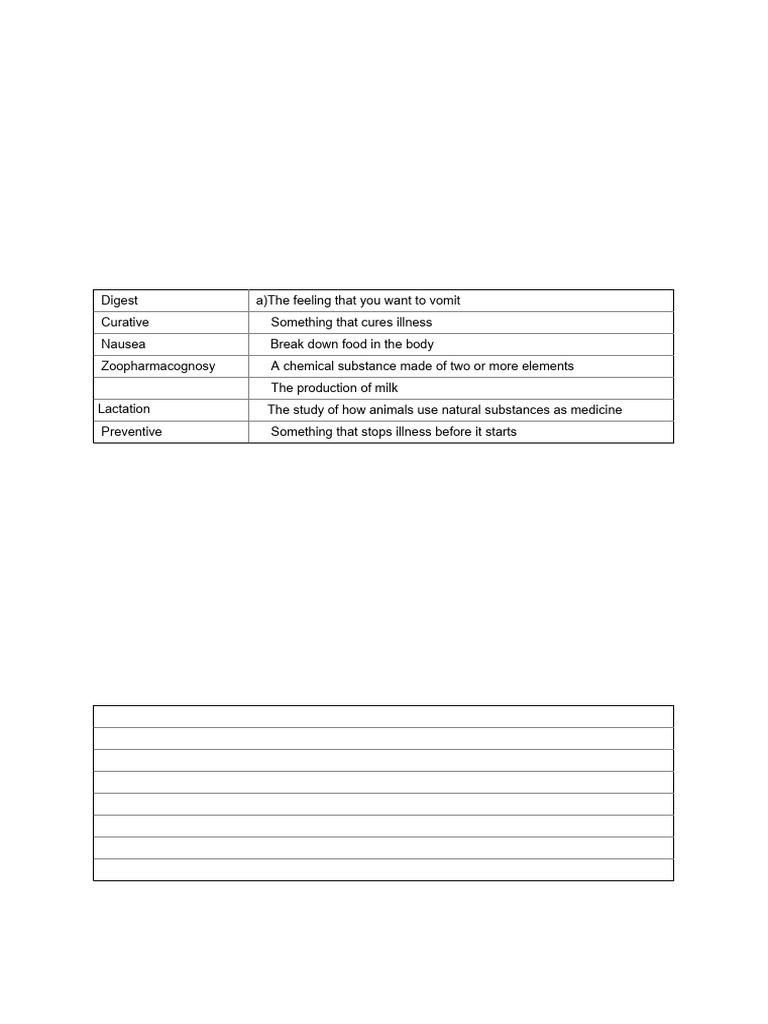 Wild Health Worksheet | PDF
