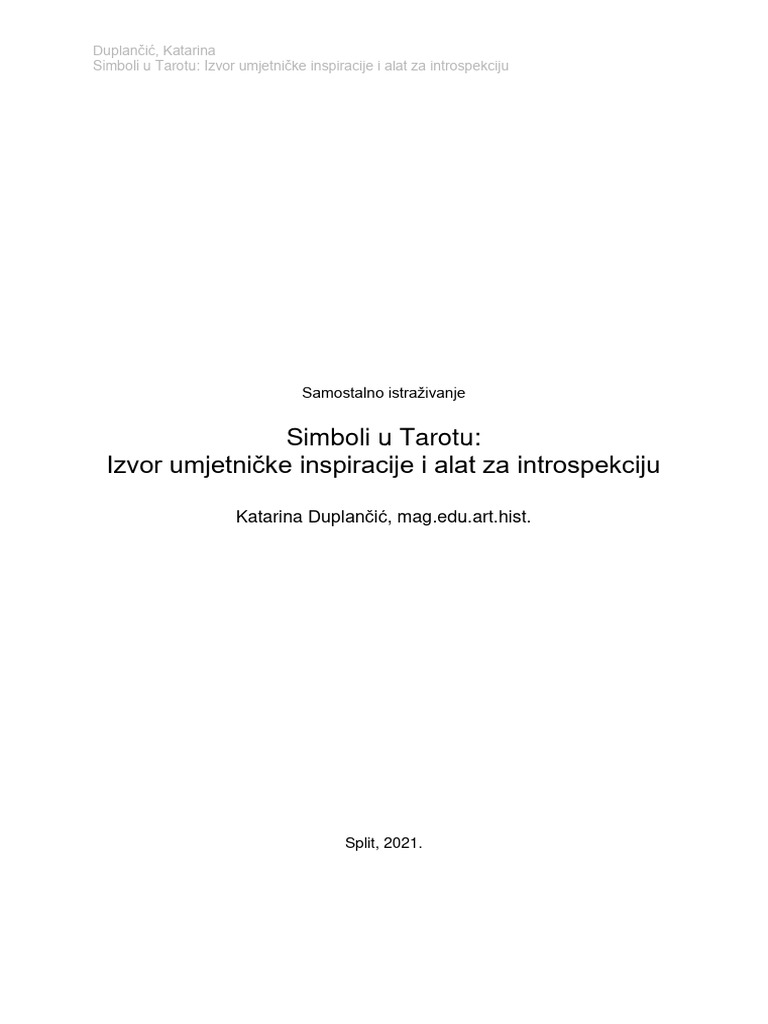 Simboli U Tarotu | PDF