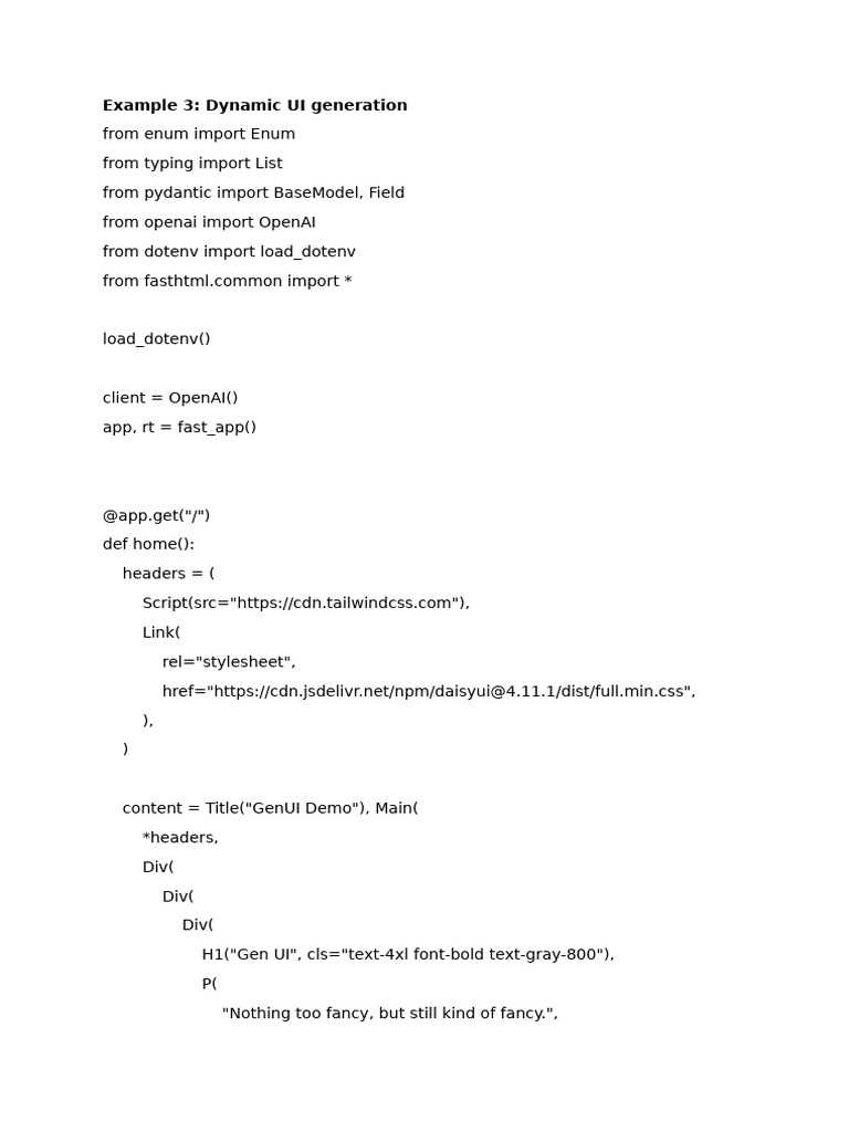 Dynamic UI Generation with DaisyUI | PDF | Computer File Formats ...