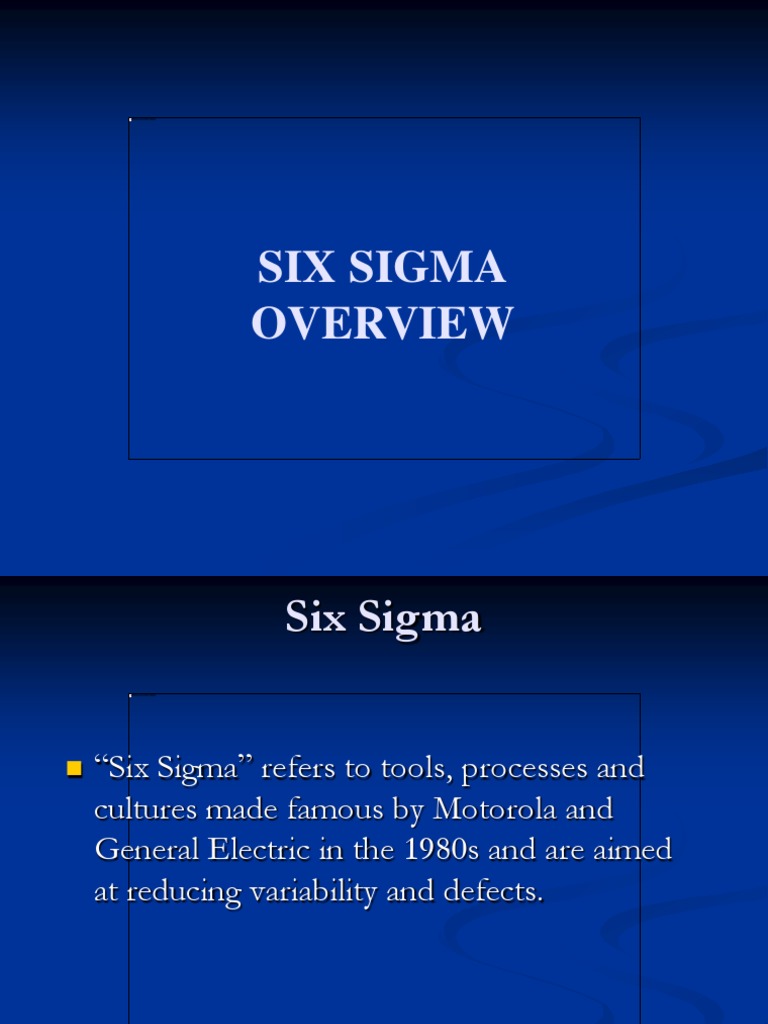 6 Sigma Projects Presentation | PDF | Six Sigma | General Electric
