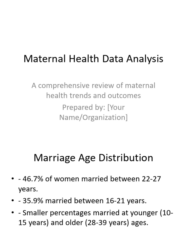 Maternal Health Trends and Statistics | PDF