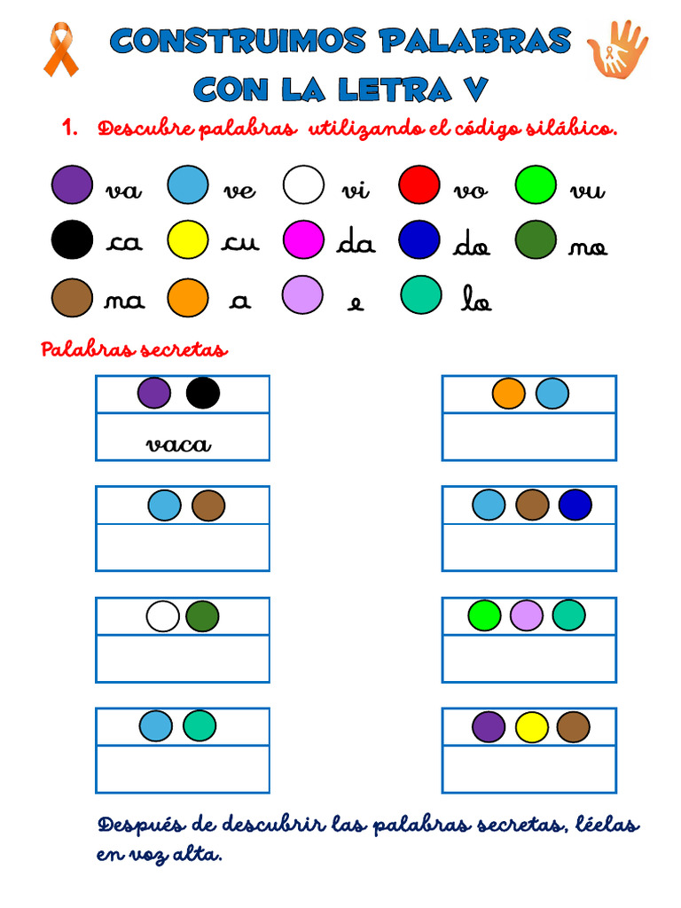 Construimos Palabras Con V | PDF